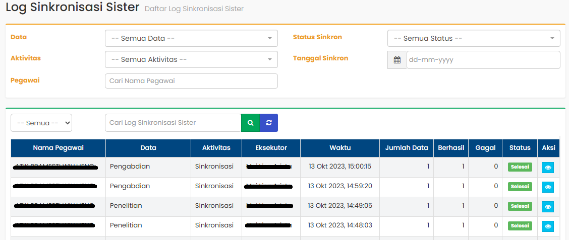 Portfolio Details - Integrasi SISTER PDDIKTI